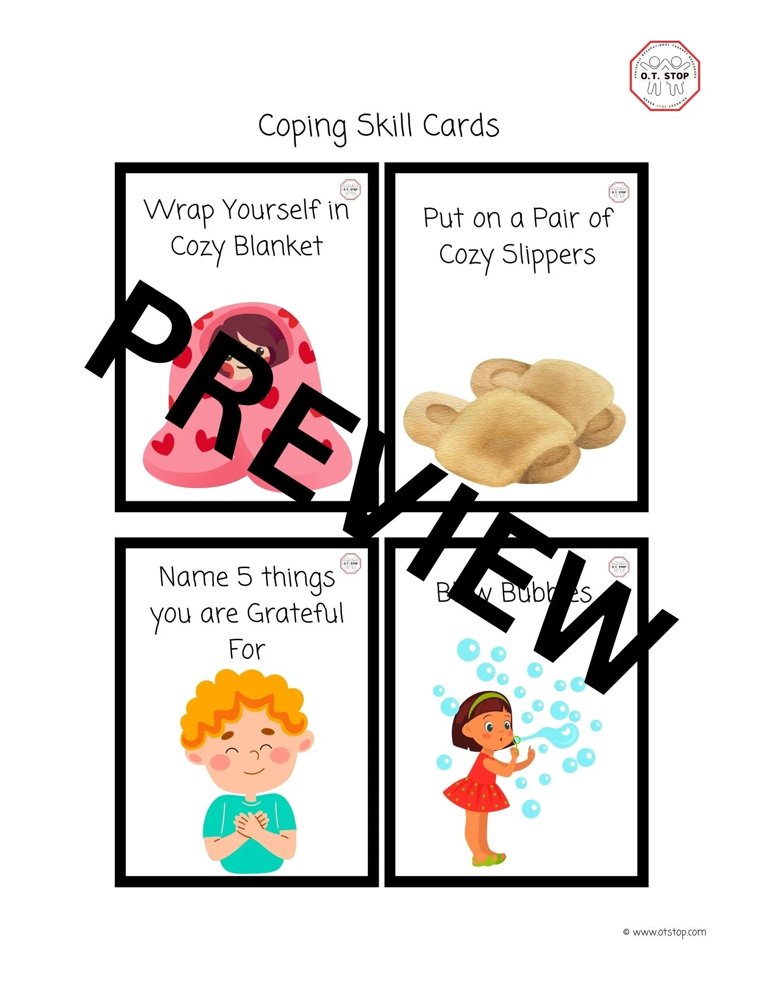 Coping Skill Cards — O.T. Stop