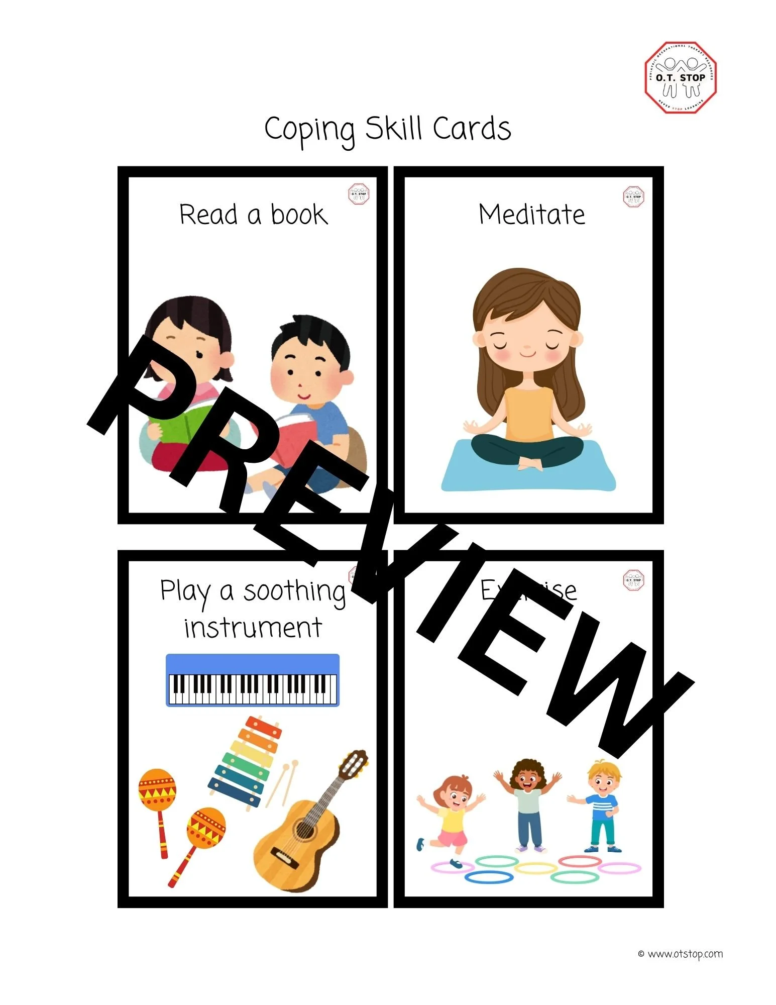 Coping Skill Cards — O.T. Stop