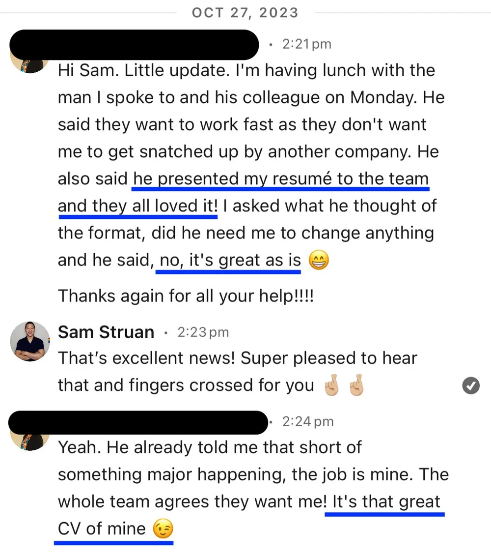 My Résumé — SAM STRUAN