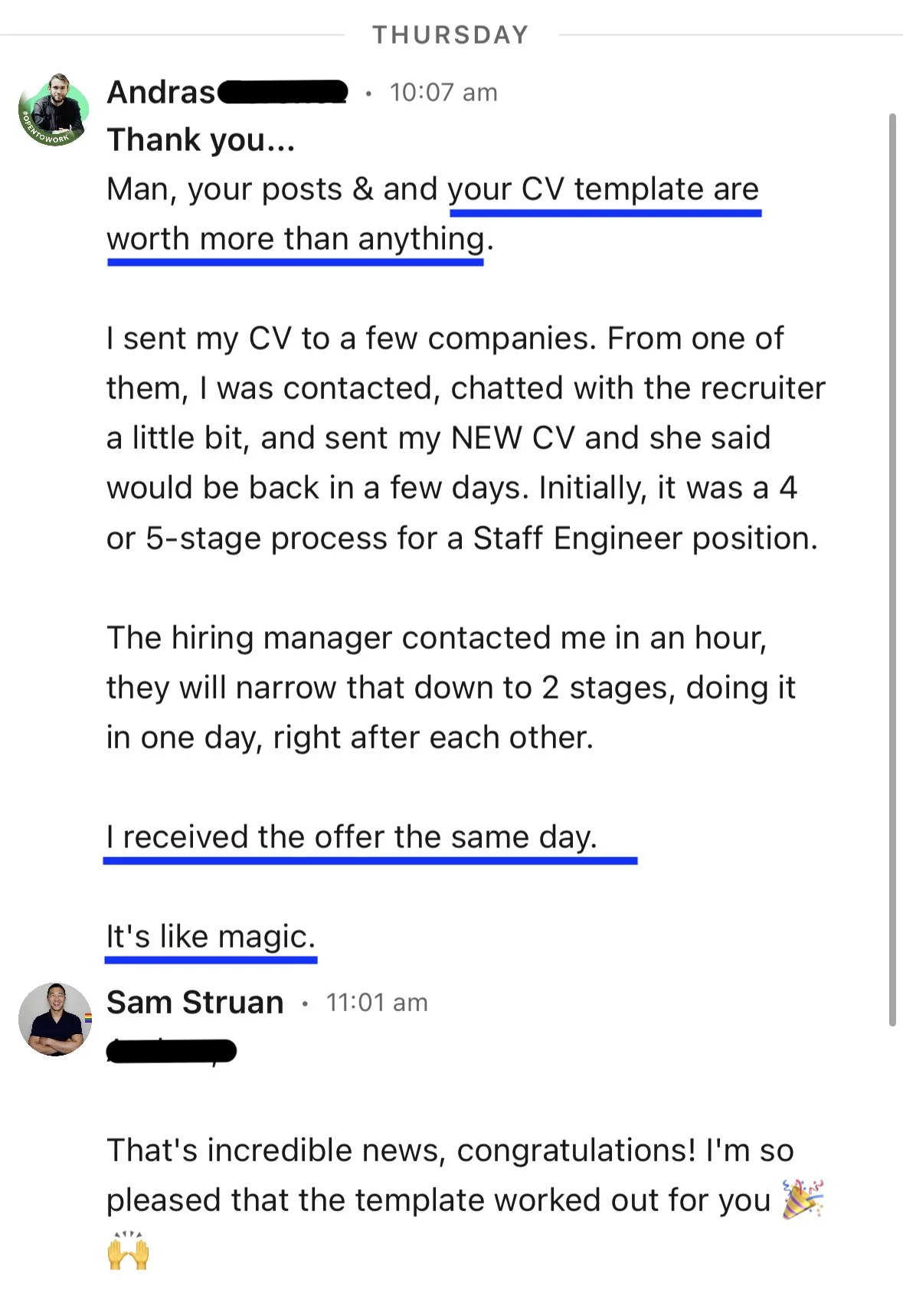FREE Résumé Template — SAM STRUAN