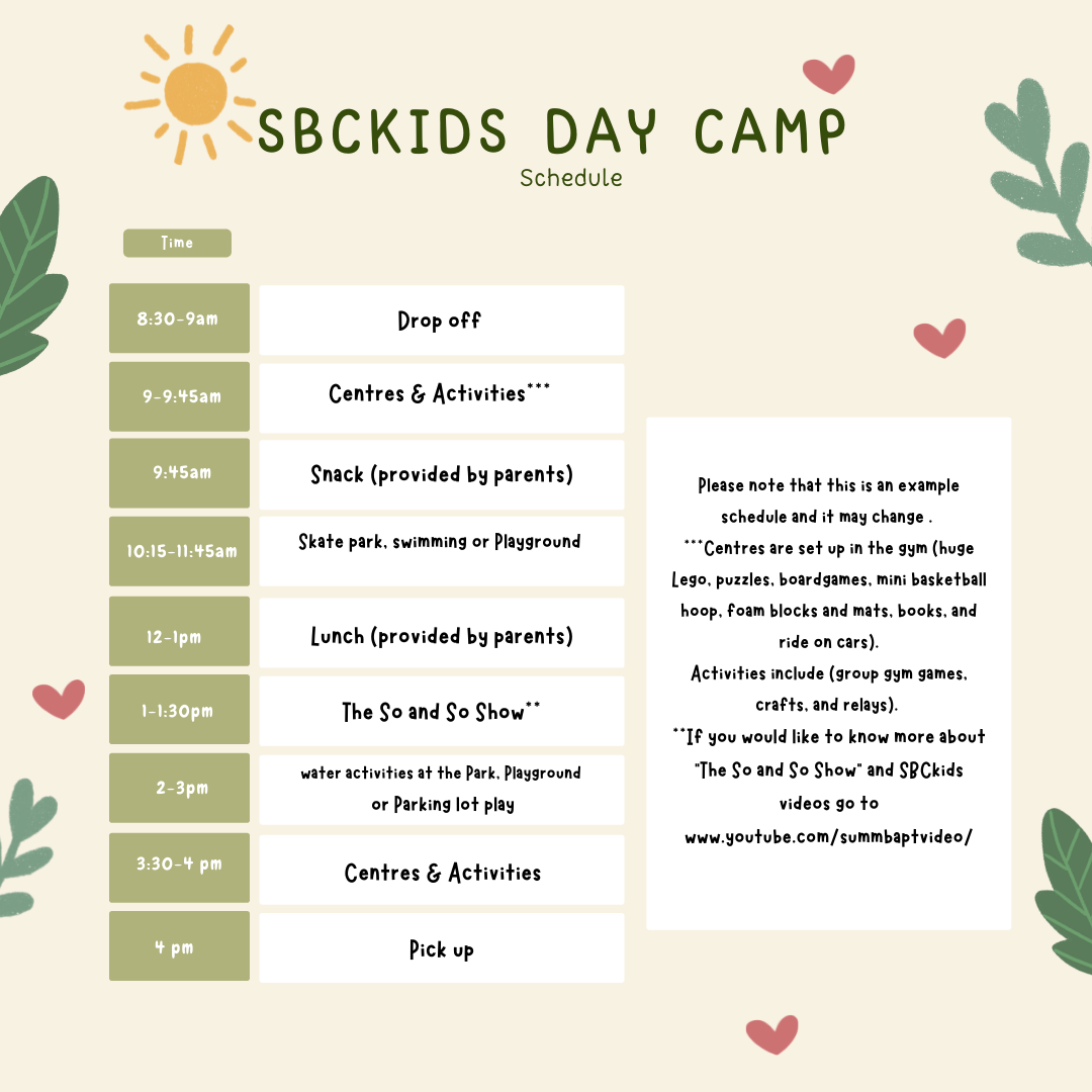SBCkids Pro D Day Camps — Summerland Baptist Church