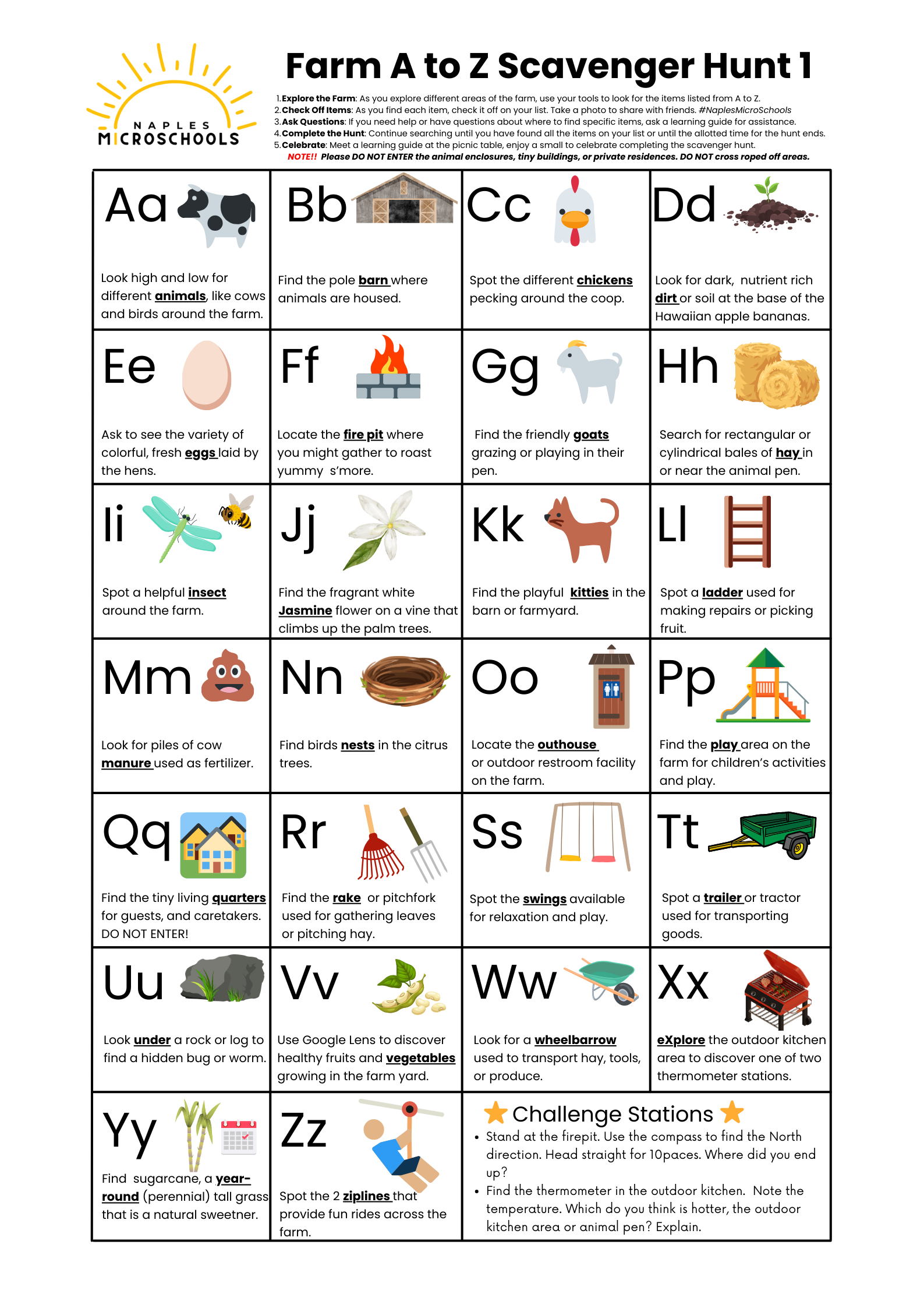 Scavenger Hunts — Naples Microschools