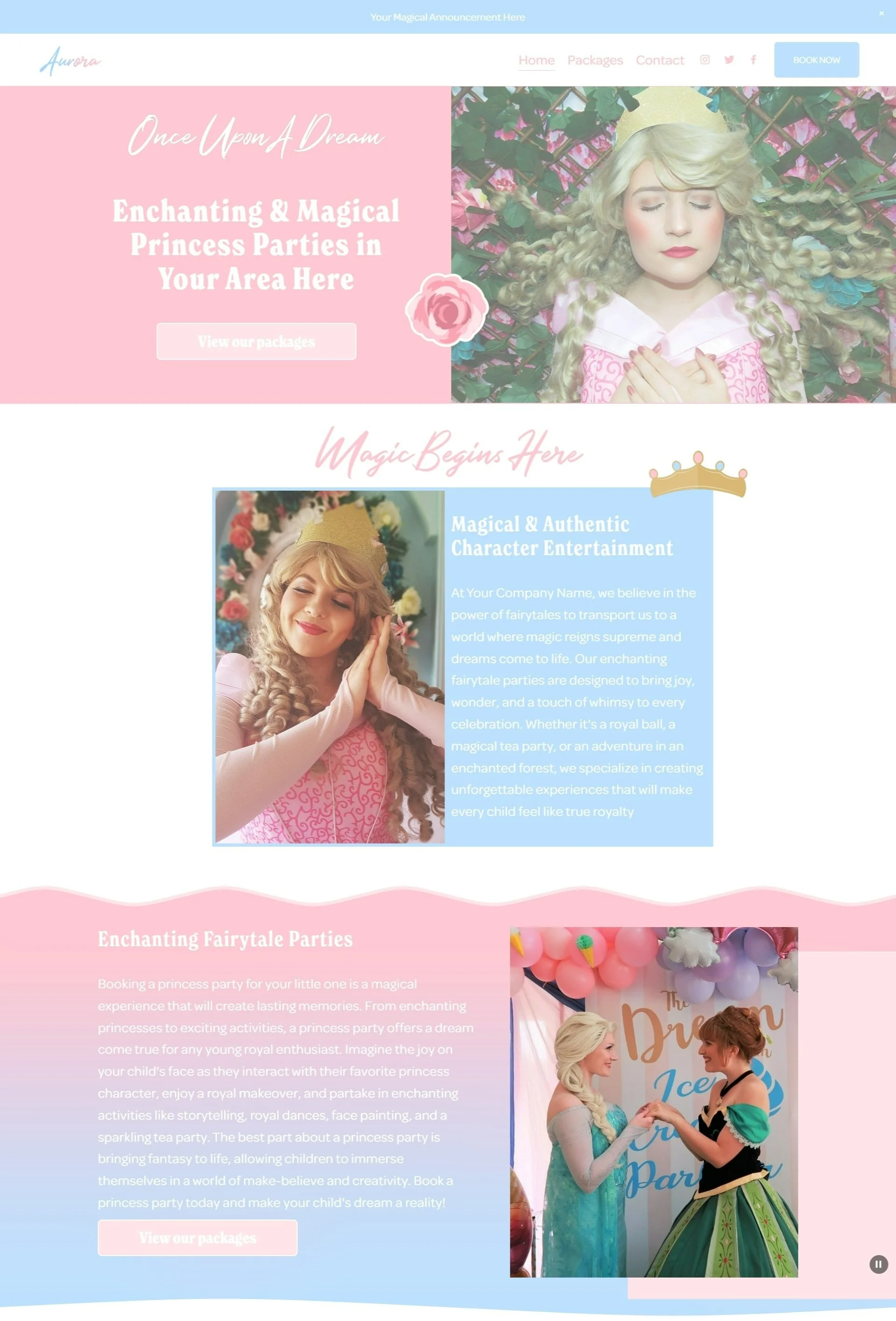 Aurora Squarespace Template Kit — The Social Duo