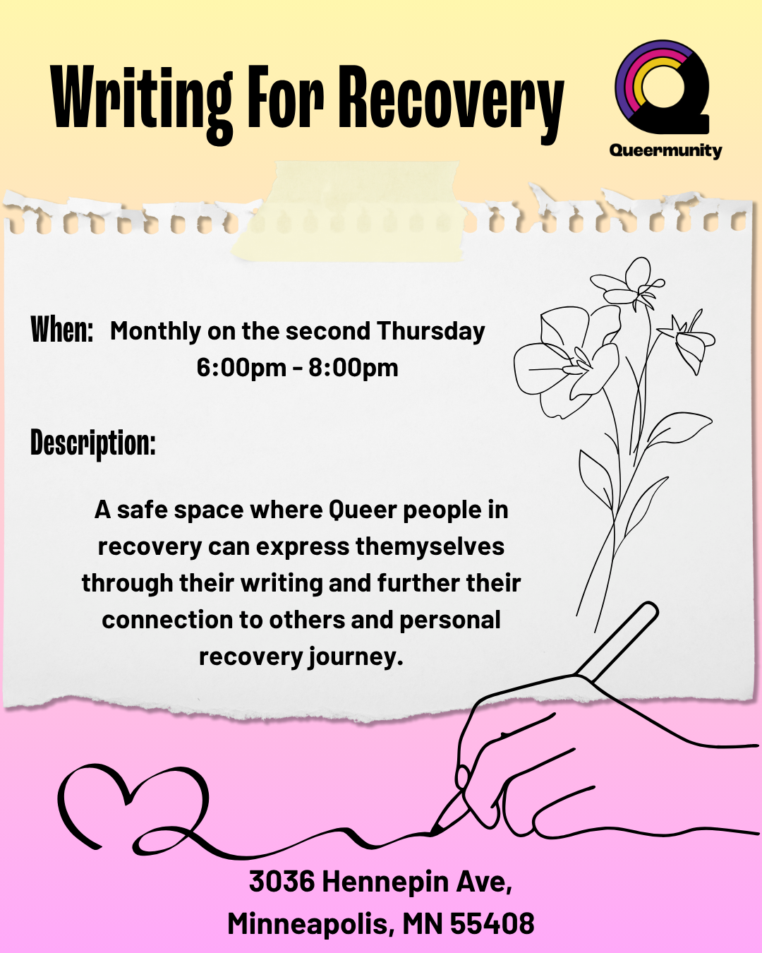 Writing for Recovery — Queermunity MN