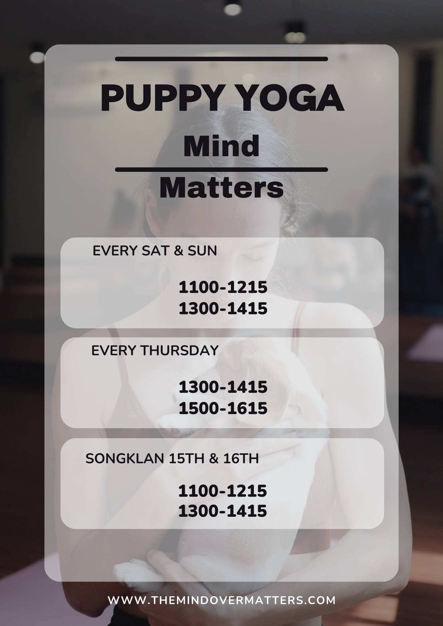 Book a Class — MindoverMatters