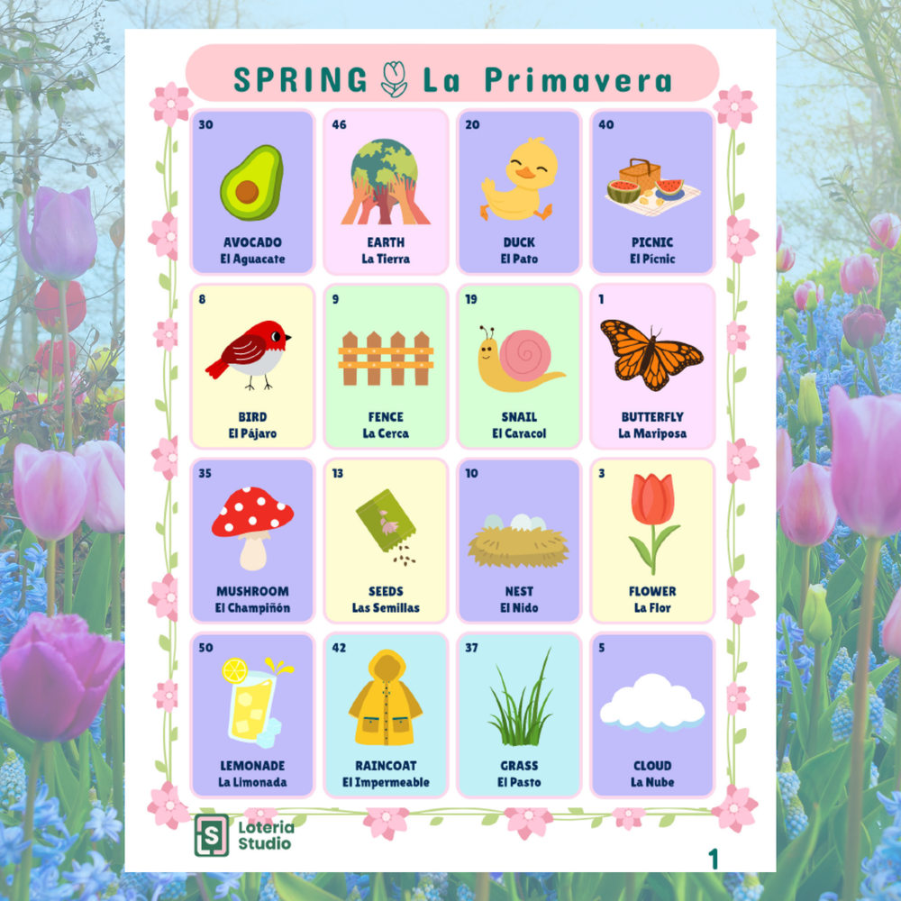 Bilingual Loteria Spring Primavera — Loteria Studio - Create Custom ...