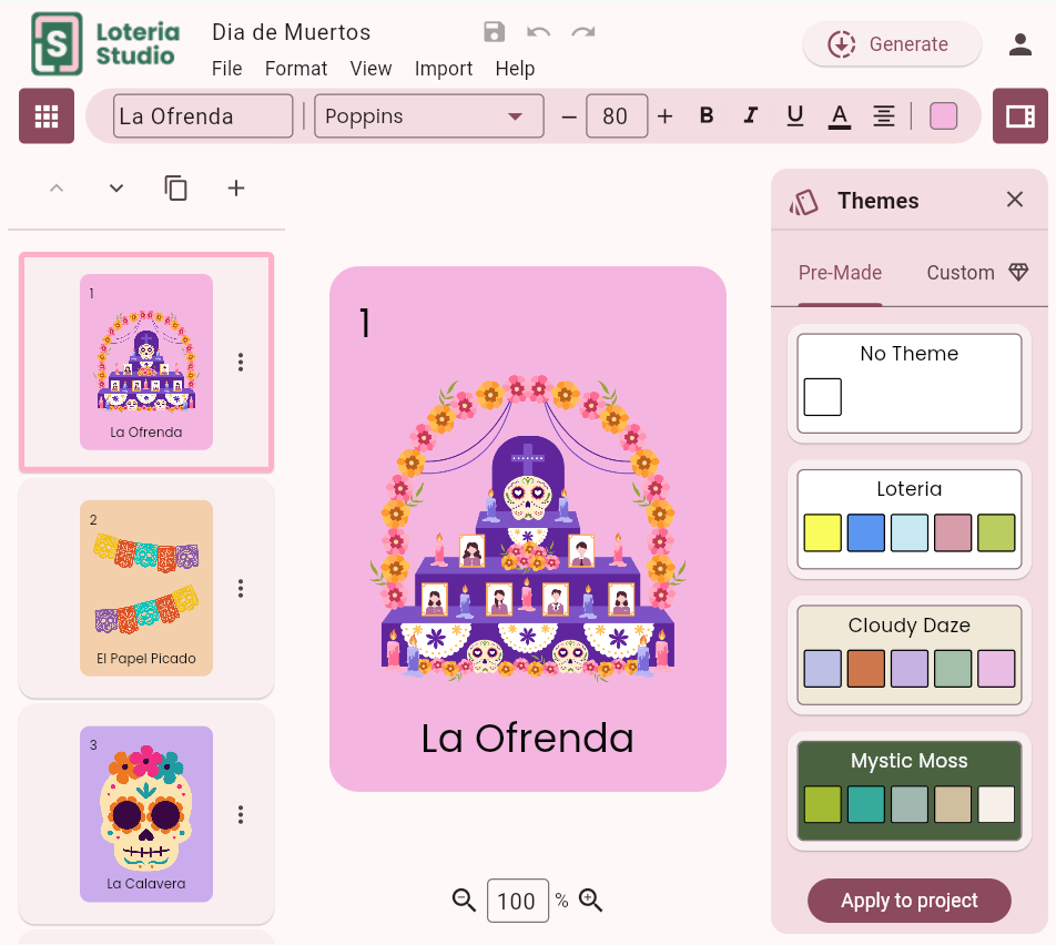 Loteria Studio - Create Custom Loteria or Bingo Sets