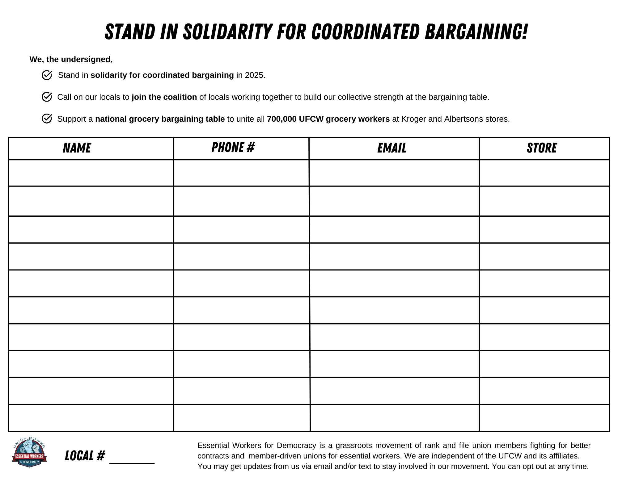 Sign the Pledge: Stand in Solidarity for Coordinated Bargaining ...