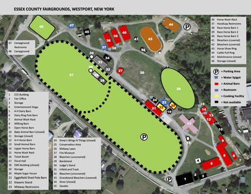 Fairground Map — 176th Essex County Fair in 2025