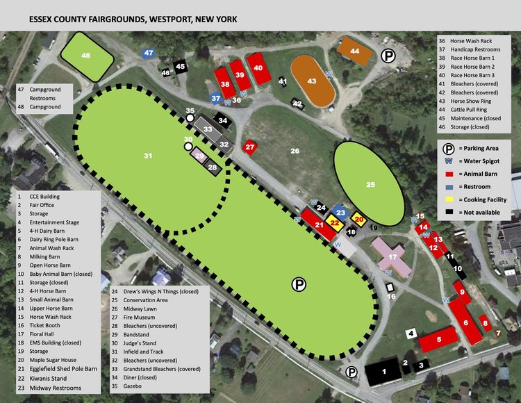 Fairground Map — 176th Essex County Fair in 2025