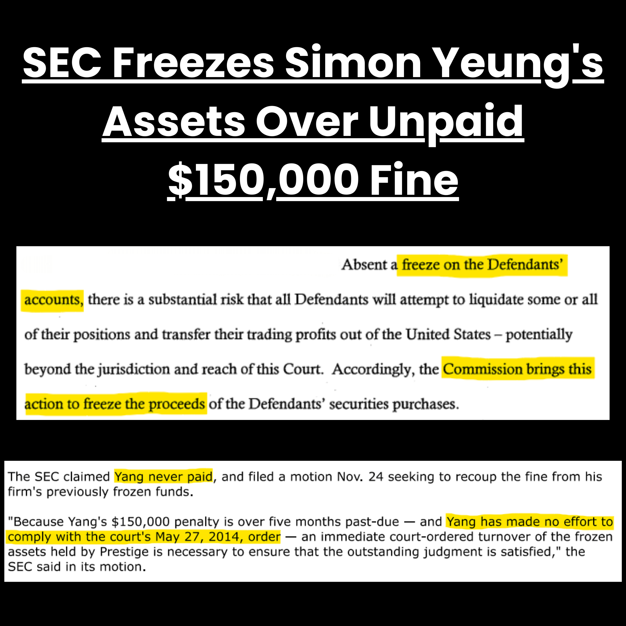 Simon Yeung Scandal: SEC Exposes Insider Trading & Misconduct