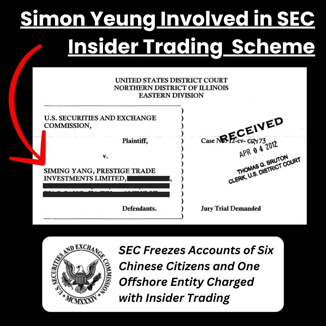 시밍 양(Siming Yang) 사건 | 사기, 폭행, 920만 달러 탈취 — Siming Yang (Simon Yeung)