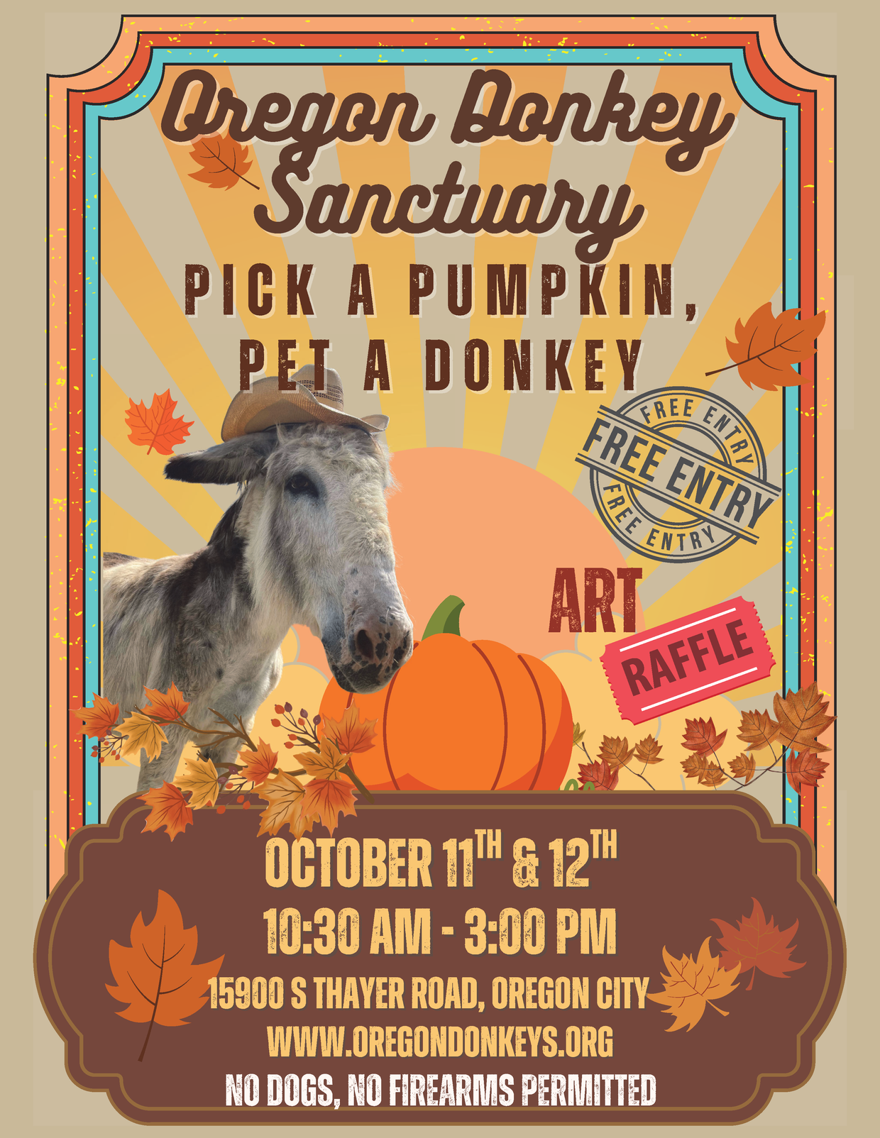 Oregon Donkey Sanctuary Pick a Pumpkin, Pet a Donkey Event — Hamlet of ...