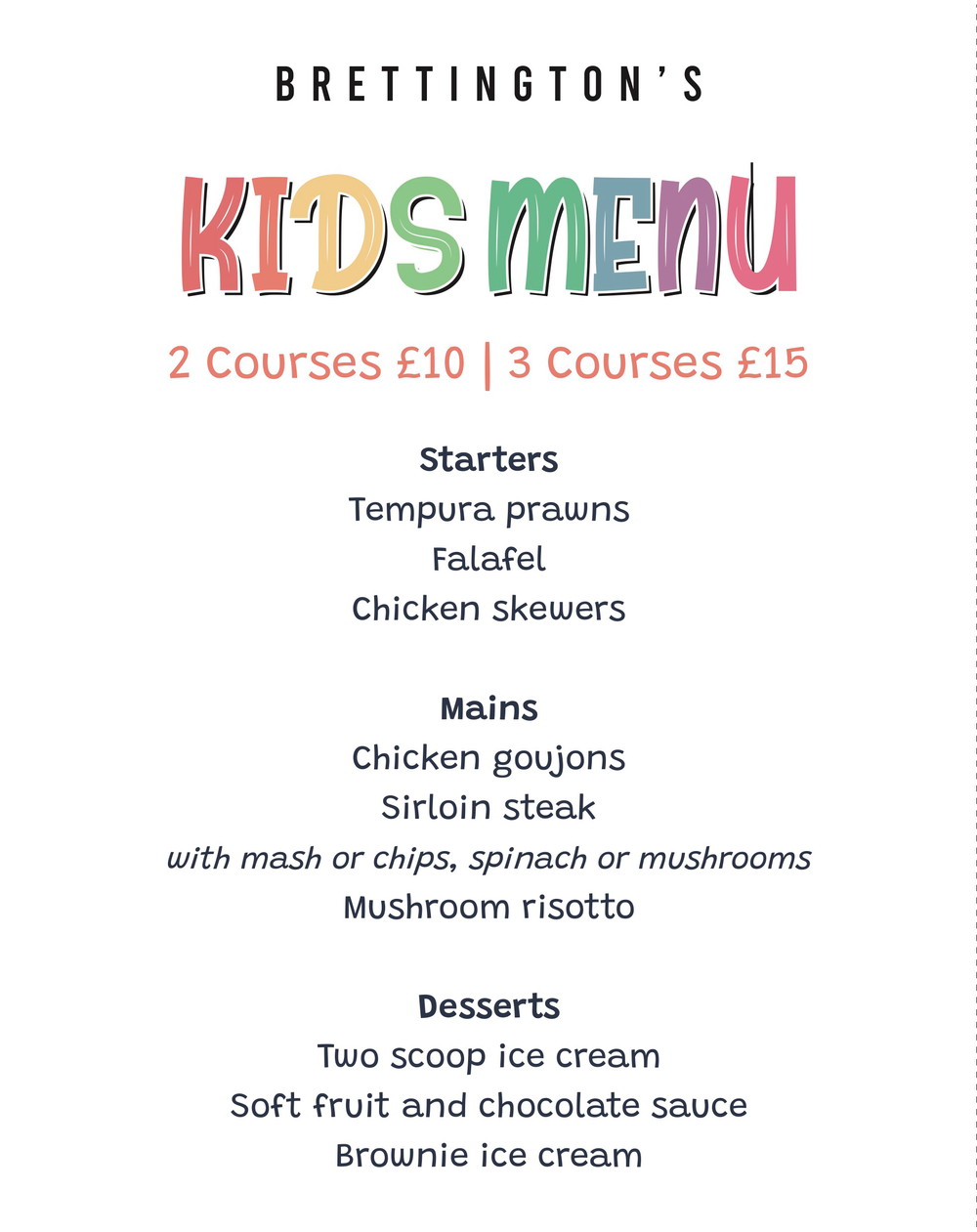 Indulge in Exquisite Offerings | Brettington's Menu Items | Rochester, Kent