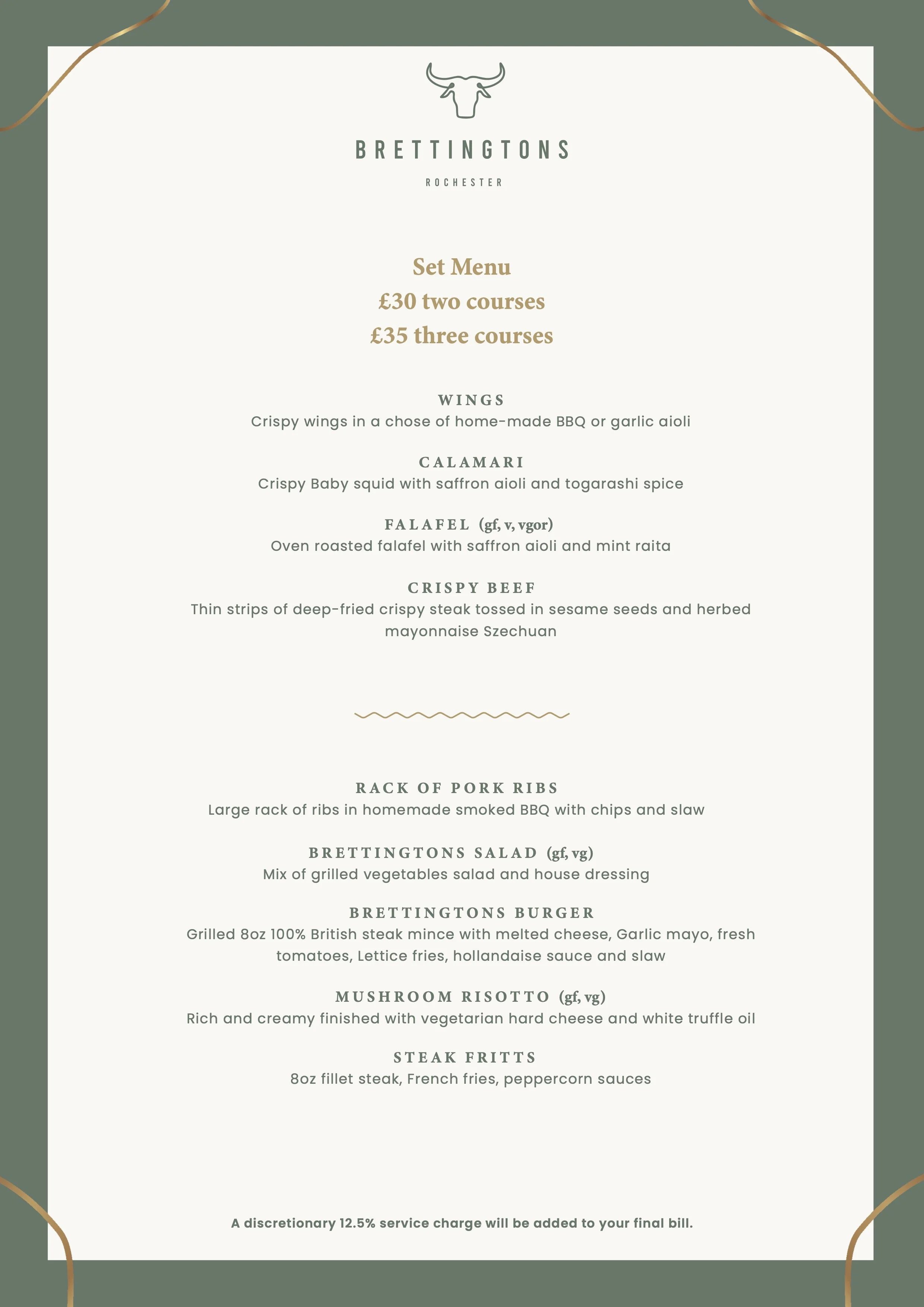 Indulge in Exquisite Offerings | Brettington's Menu Items | Rochester, Kent