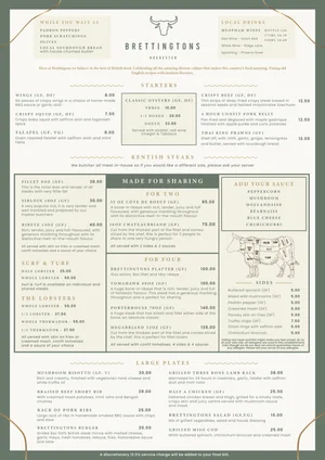 Indulge in Exquisite Offerings | Brettington's Menu Items | Rochester, Kent