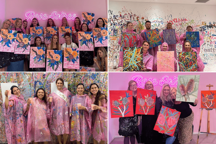 Bookings, Functions and Events | Paint and Sip Brisbane | Rosé Soirée ...