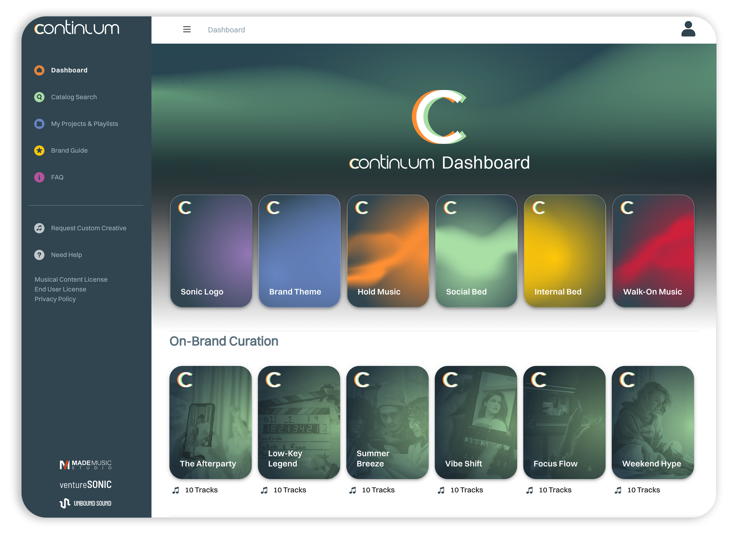 Continuum™ | The Sound of Your Brand, At Scale. | Made Music Studio