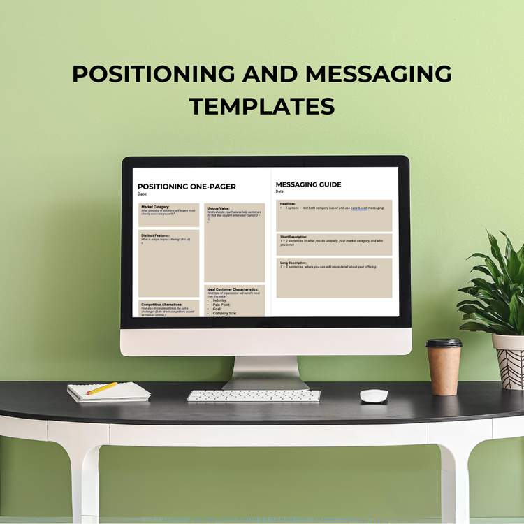 Positioning & Messaging Templates | Jacki Brown Marketing | Product ...