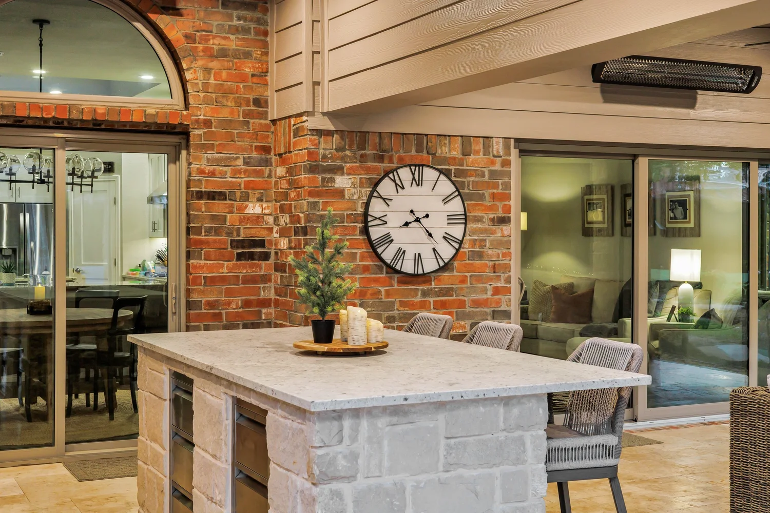 Frisco Outdoor Living Space with Patio Cover, Outdoor Kitchen, Fire Pit ...