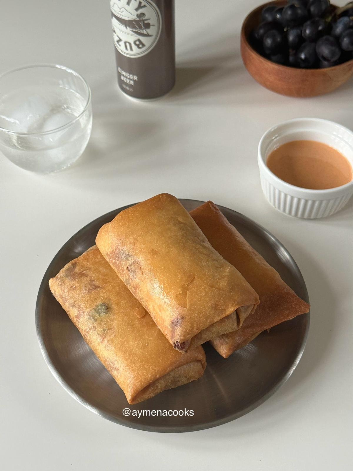 buldak ramen spring rolls — Lunch Break