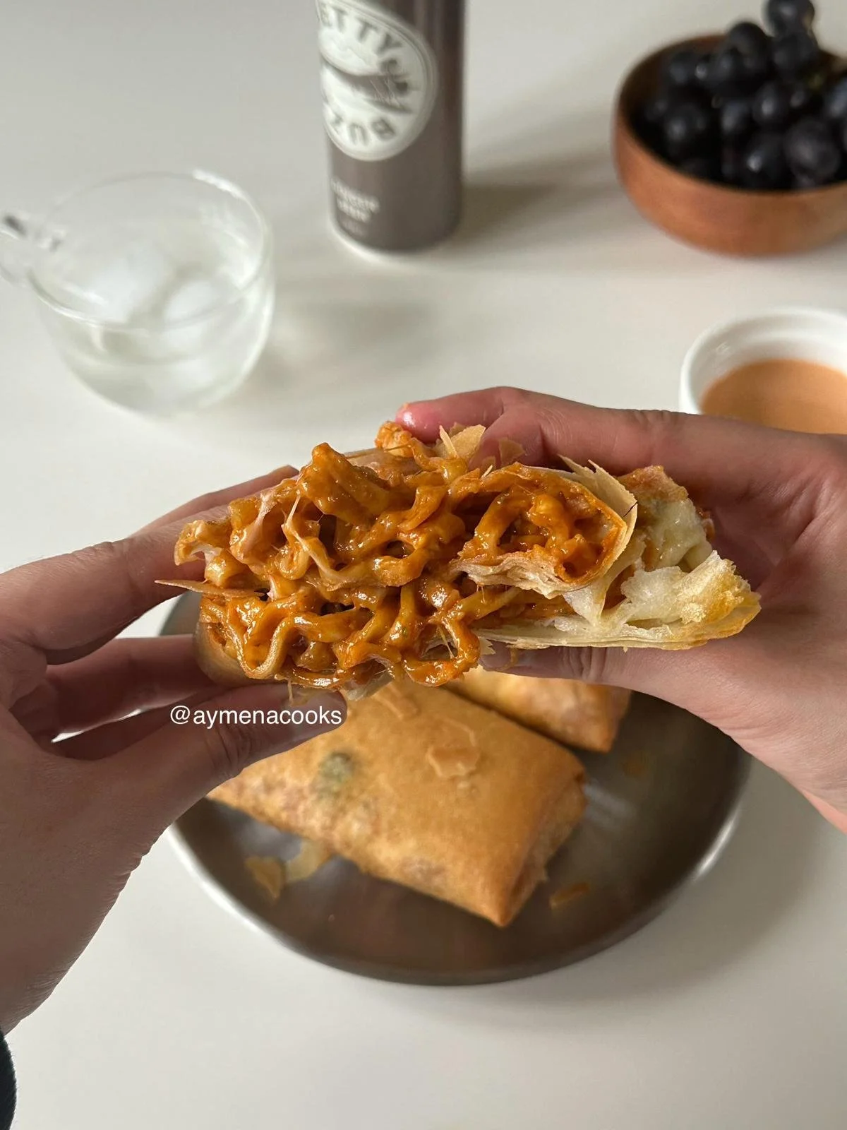 buldak ramen spring rolls — Lunch Break