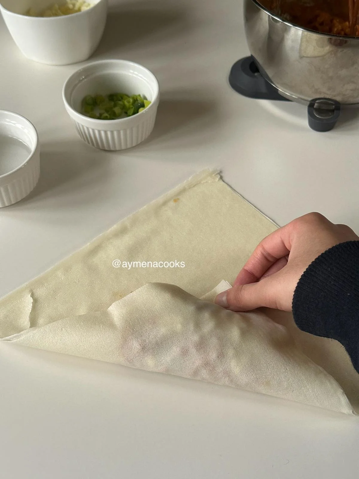 buldak ramen spring rolls — Lunch Break