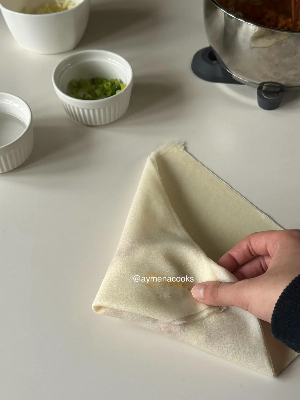 buldak ramen spring rolls — Lunch Break