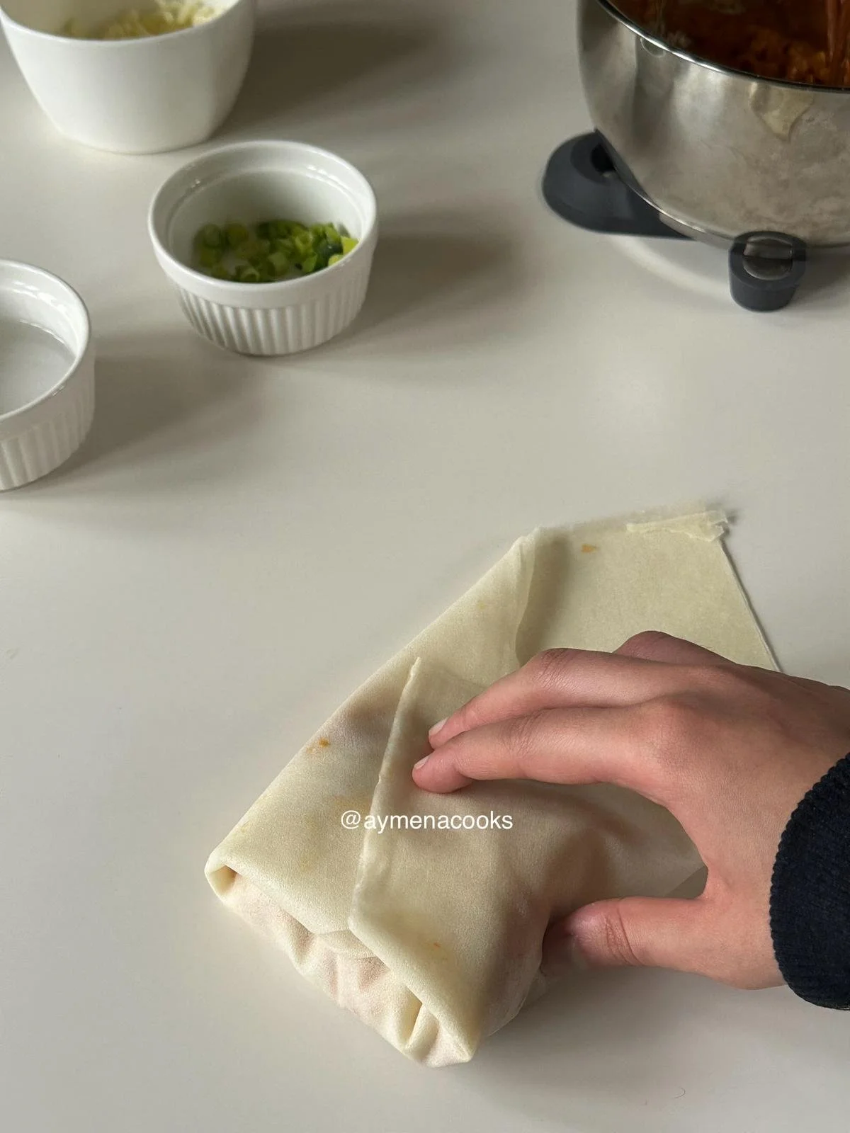 buldak ramen spring rolls — Lunch Break