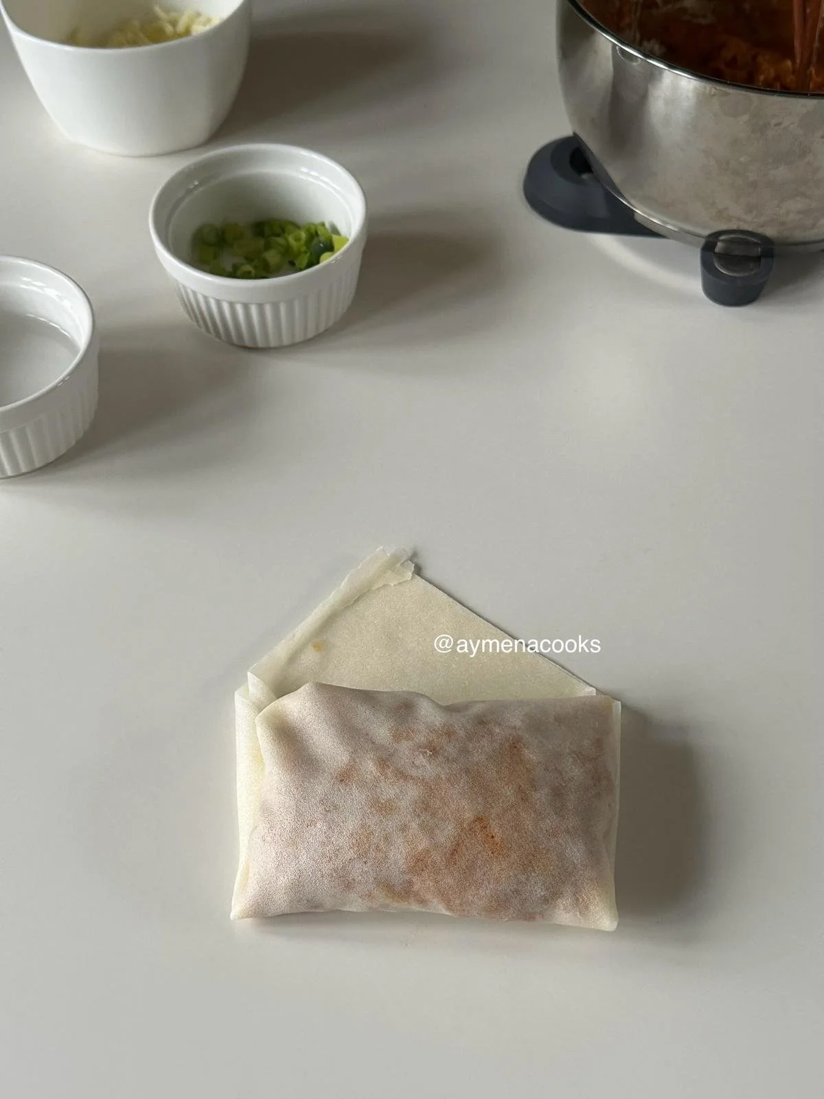 buldak ramen spring rolls — Lunch Break