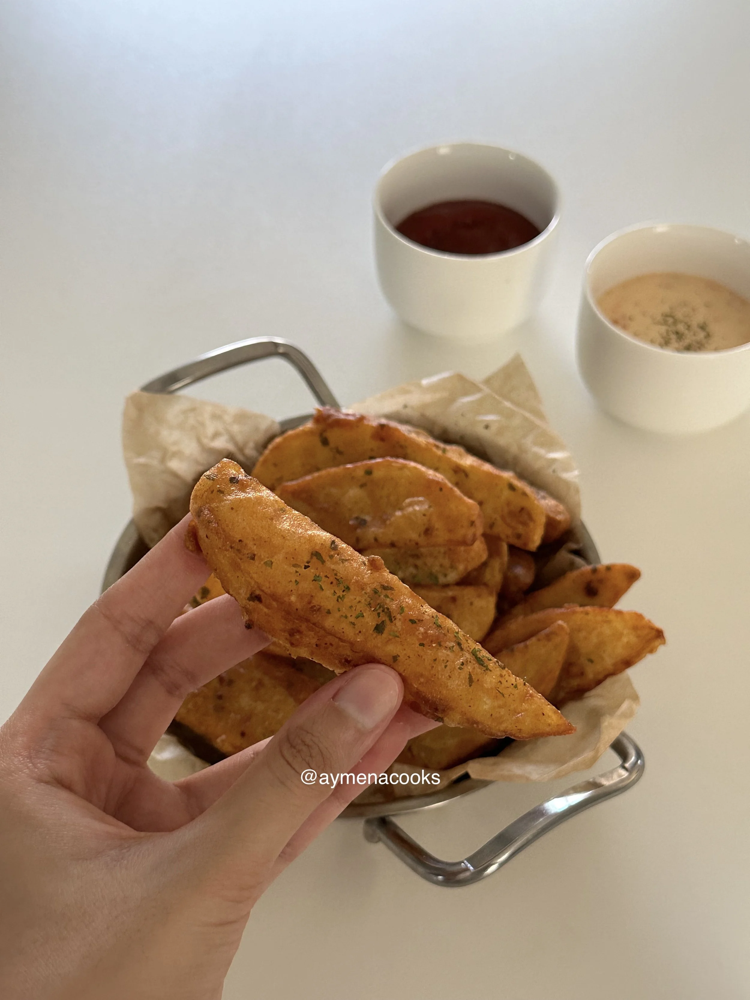 crispy potato wedges — Lunch Break