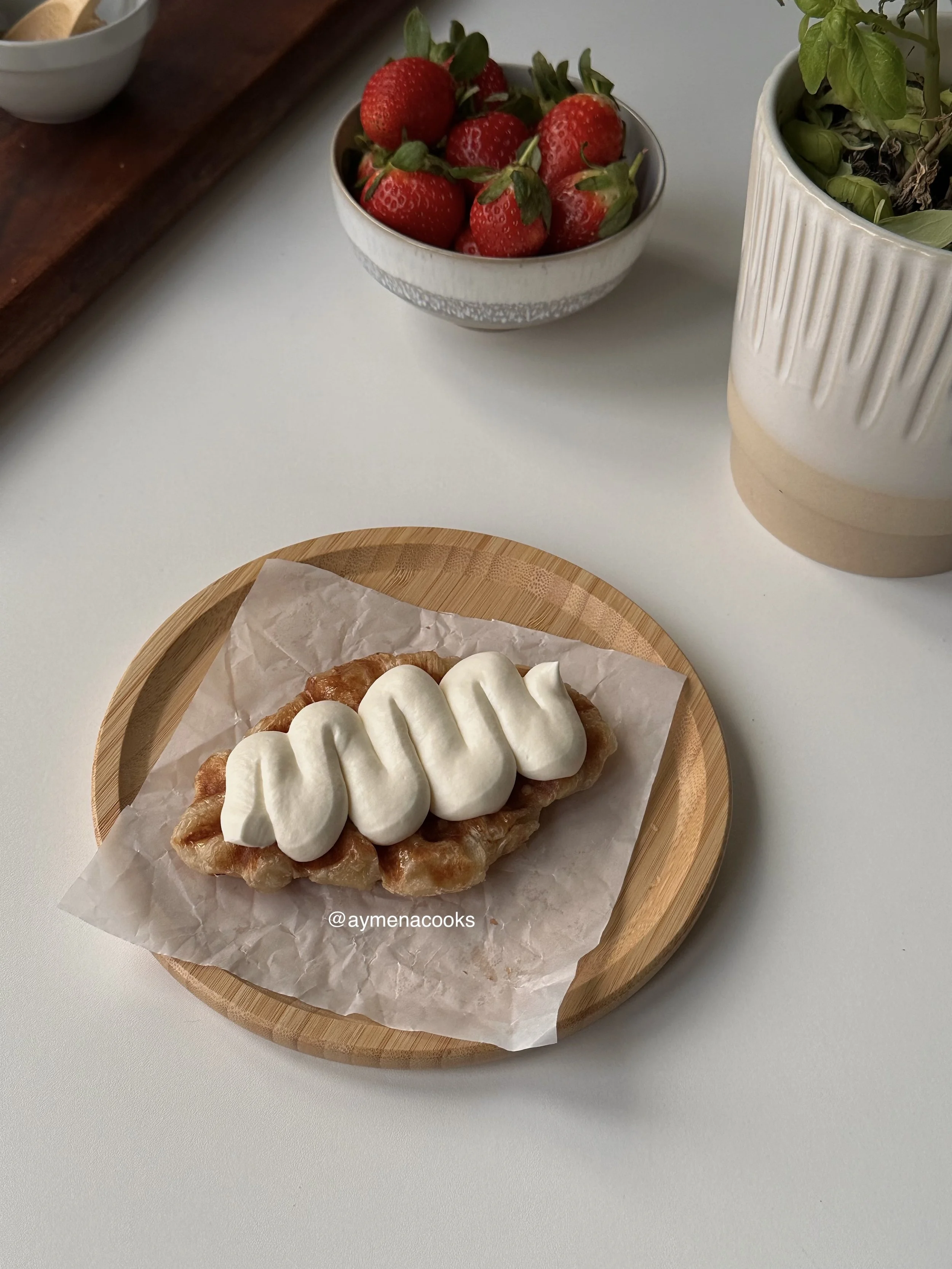 strawberry croffle — Lunch Break