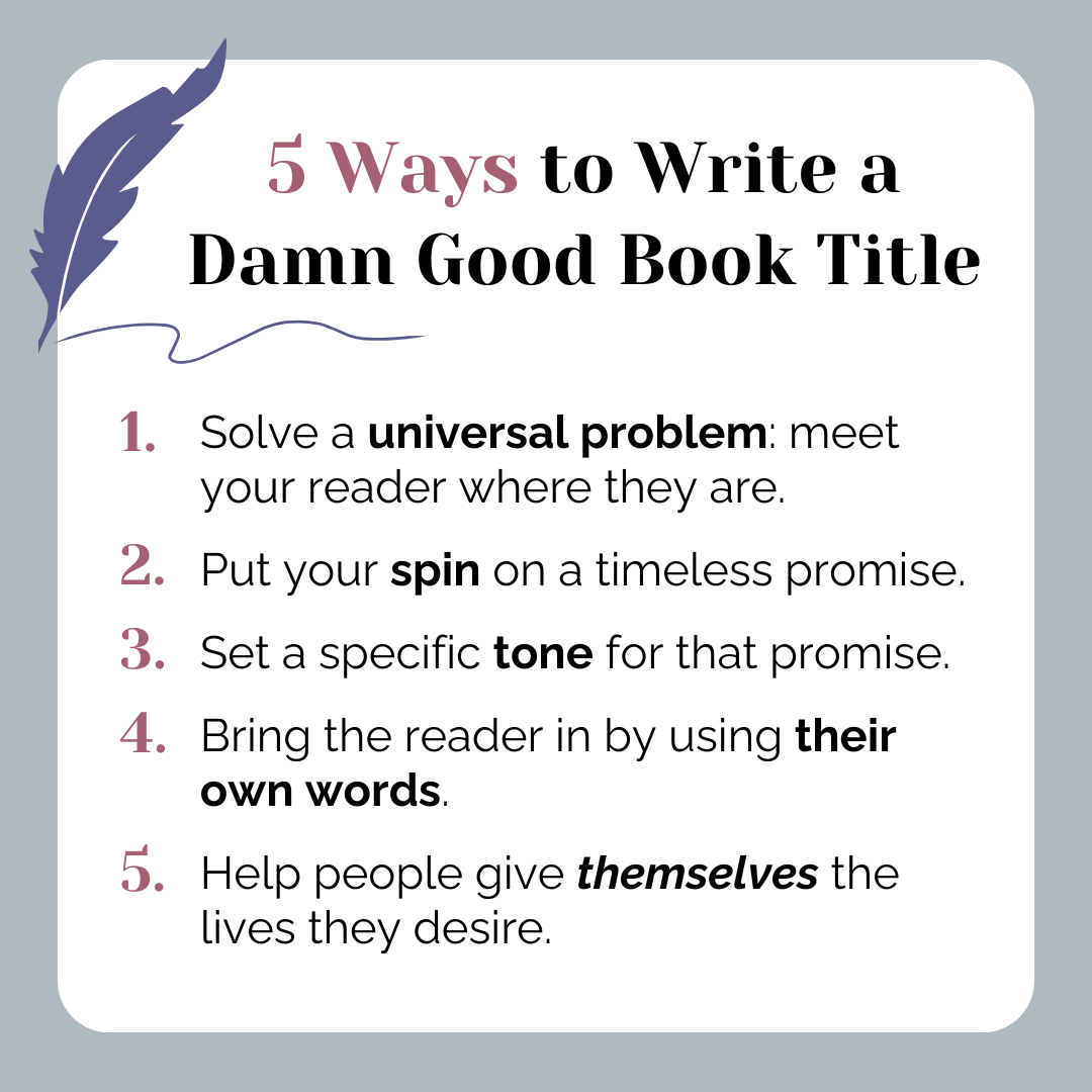 Think Like an Editor: 5 Ways to Write a Good Book Title — Copilot ...