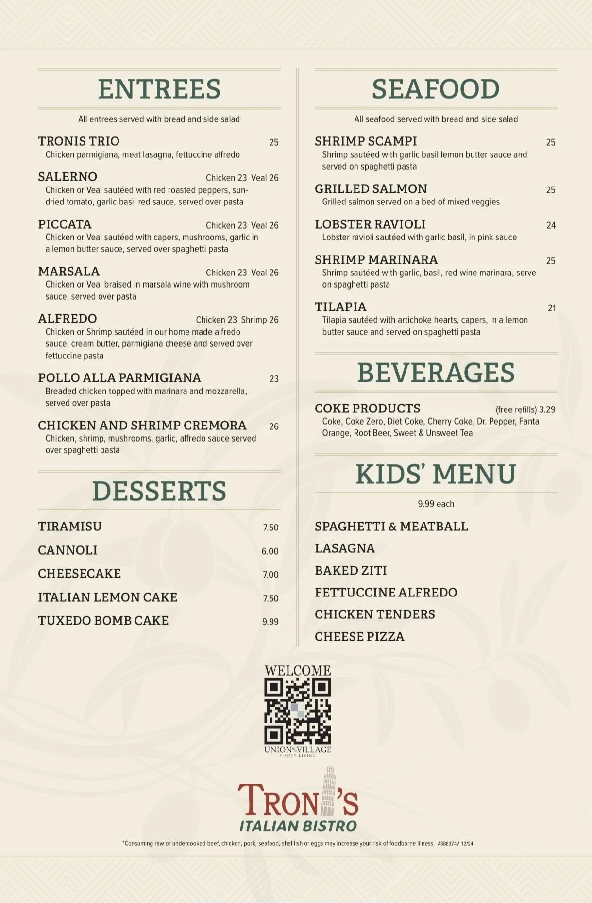 Troni's Italian Bistro Opens at Union Village Ohio — The Town of Union ...
