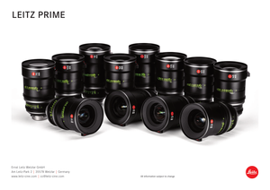 LEITZ CINE PRIME Lens Set from18mm to 350mm (Large Format, PL/LPL Mount ...