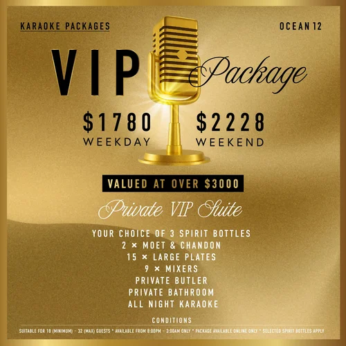 VIP Rooms — OCEAN 12