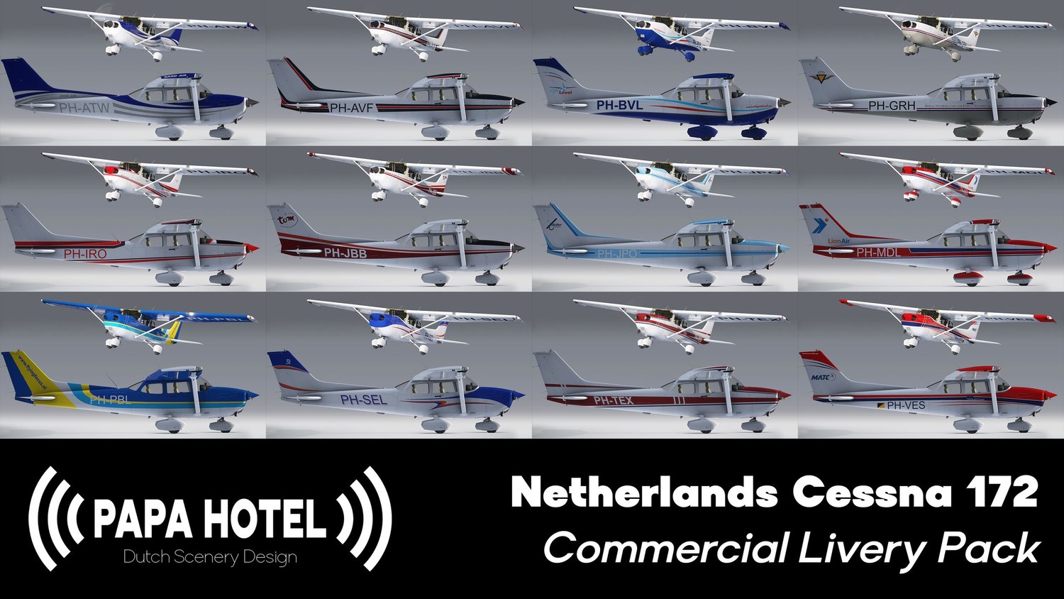 PAPA HOTEL Netherlands Cessna C172 Livery Packs — PAPA HOTEL Dutch ...