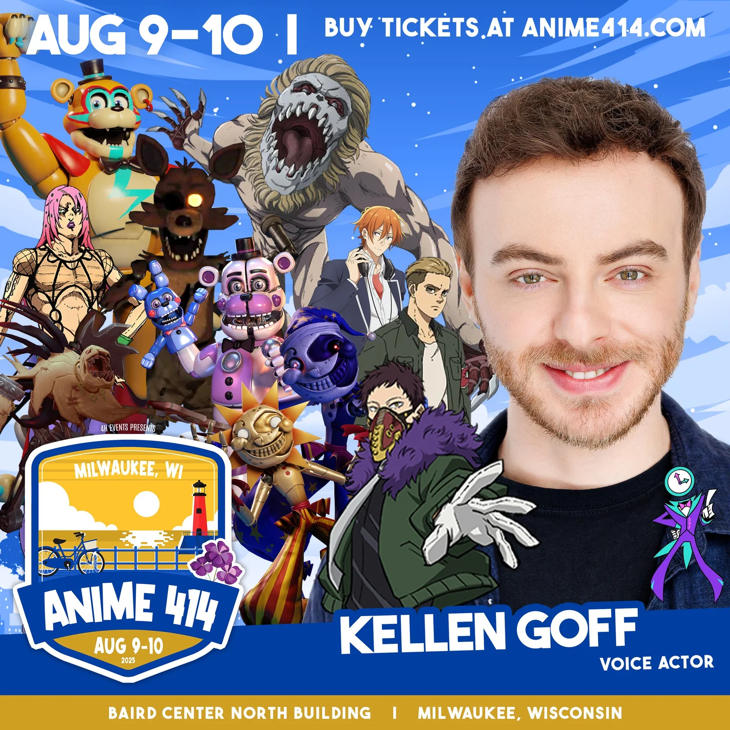 Milwaukee Anime Convention - Anime 414 August 9-10, 2025 Baird Center