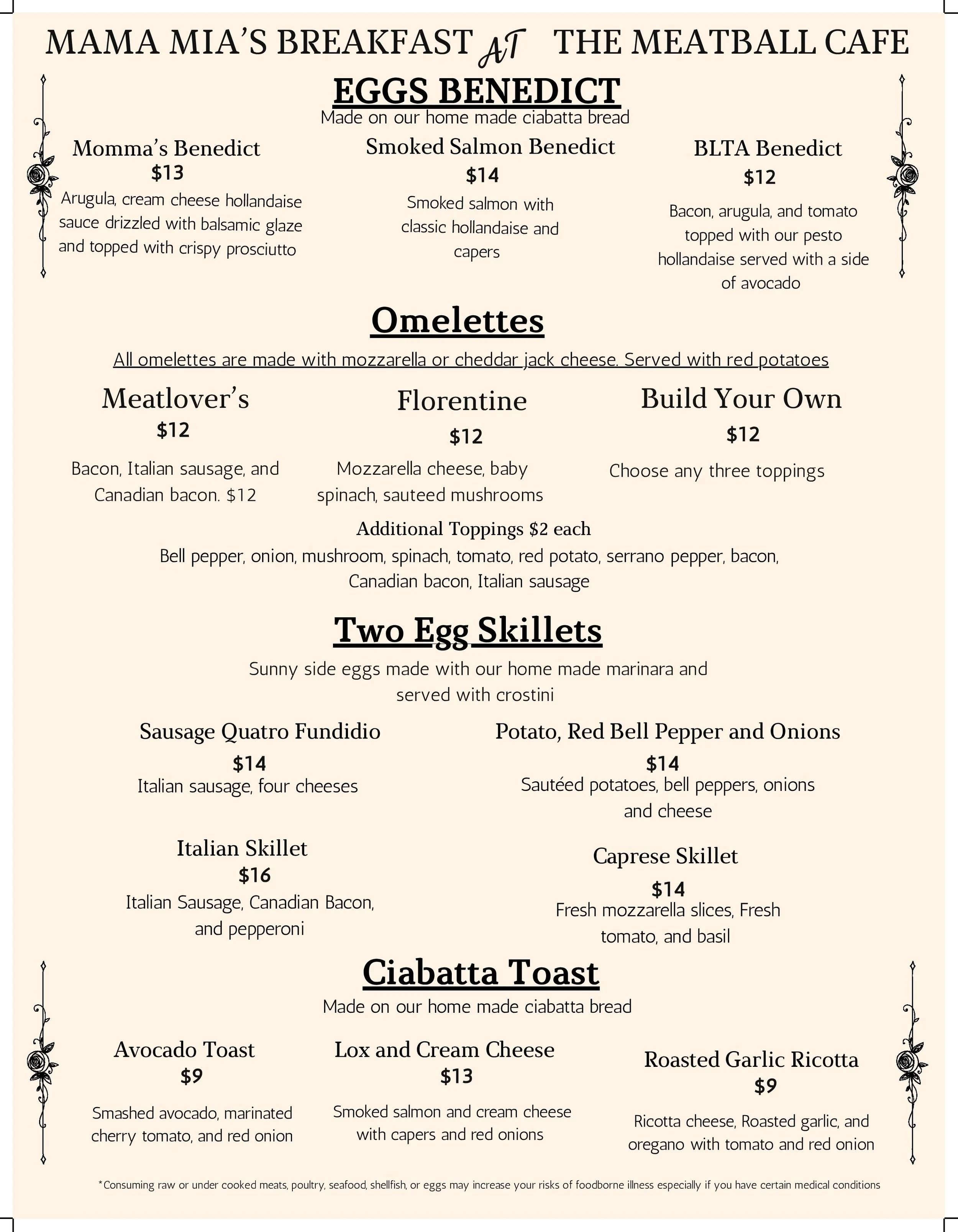 Breakfast | The Meatball Cafe | South Padre Island Breakfast