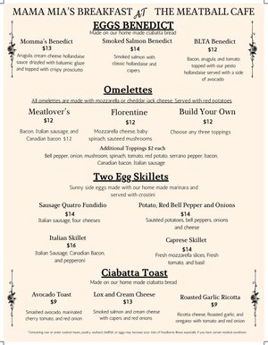 Breakfast | The Meatball Cafe | South Padre Island Breakfast