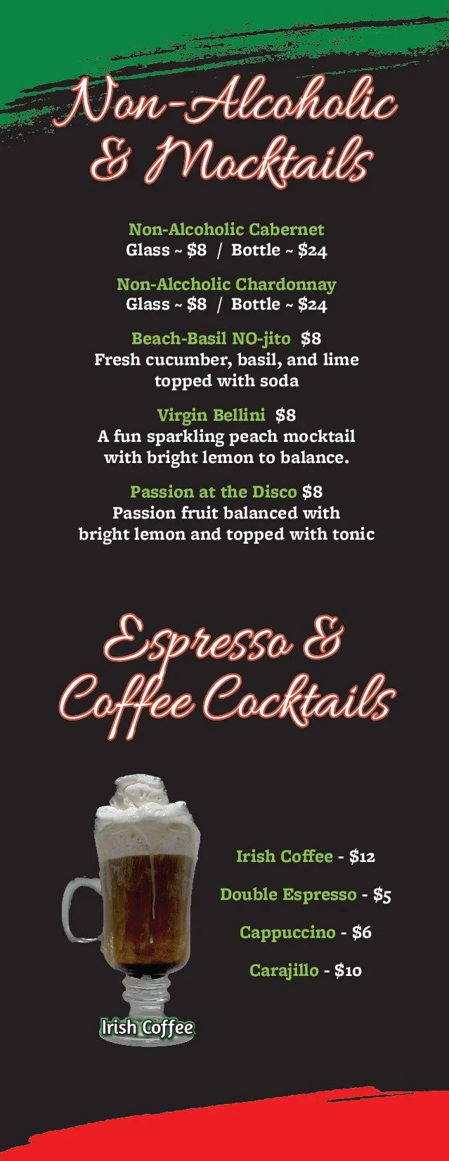 Cocktail/Mocktail | The Meatball Cafe | South Padre Island Breakfast