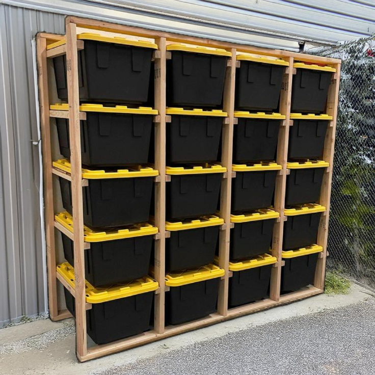 Storage Tote Rack — Timber Design Works