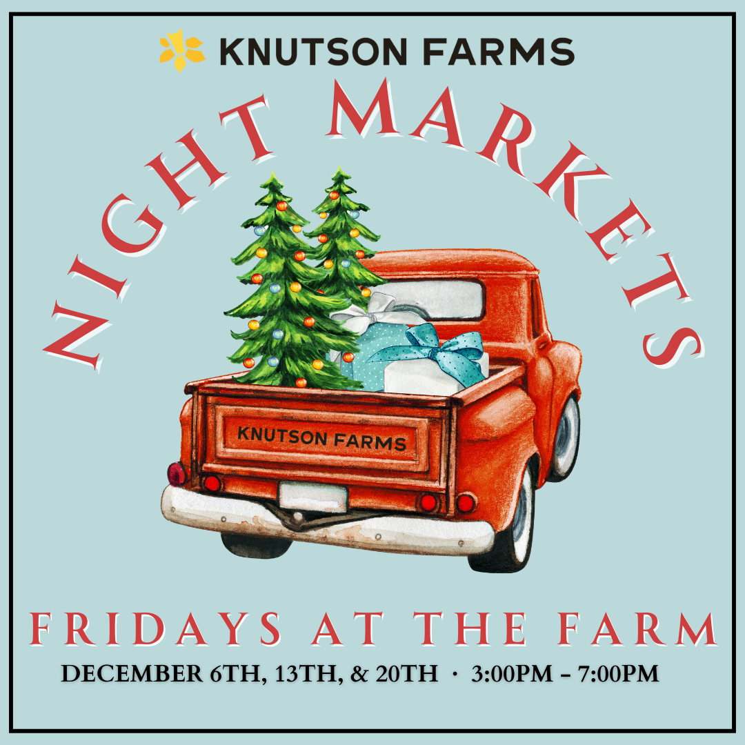 DECEMBER FRIDAY NIGHT MARKETS — KNUTSON FARMS INC