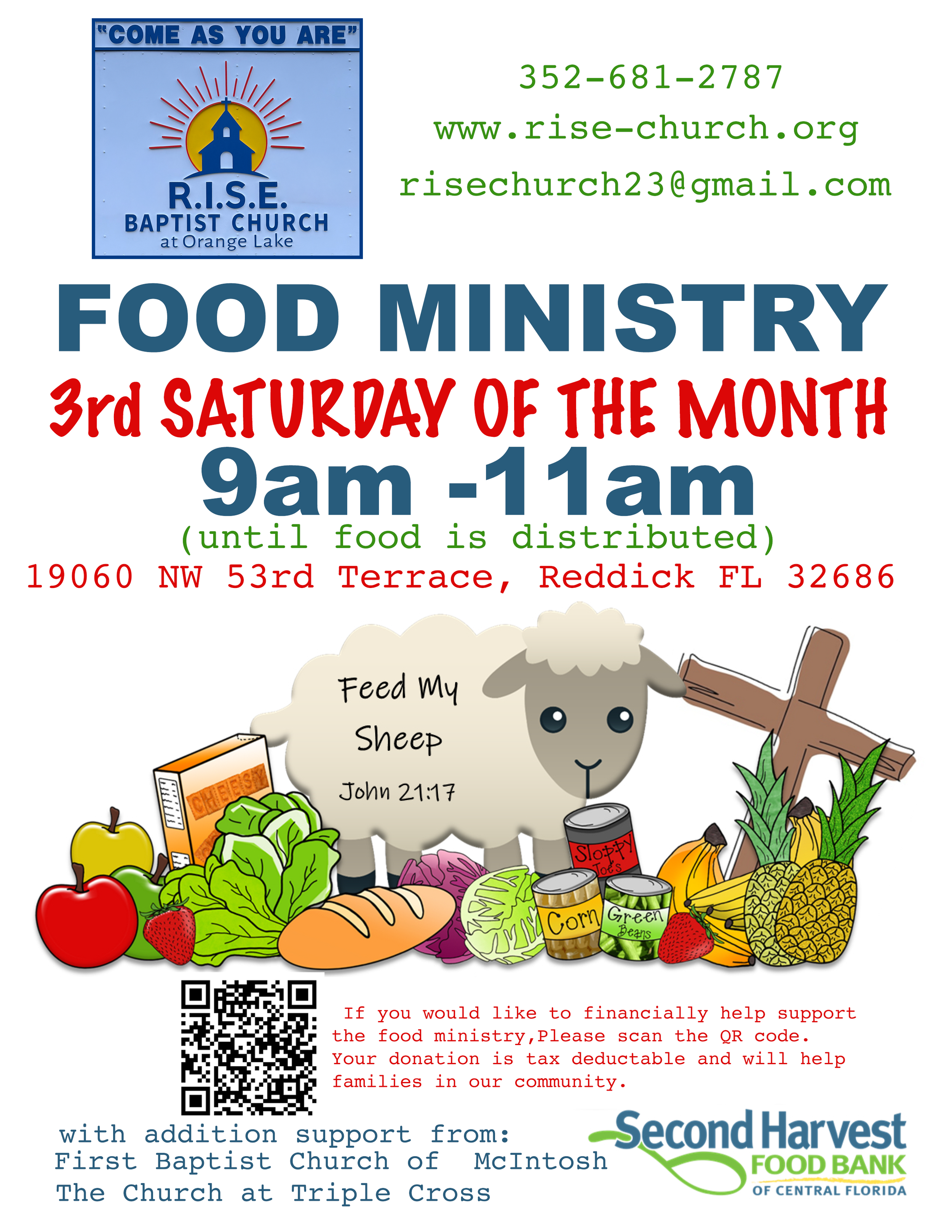 Food Ministry — R.I.S.E. Baptist Church at Orange Lake