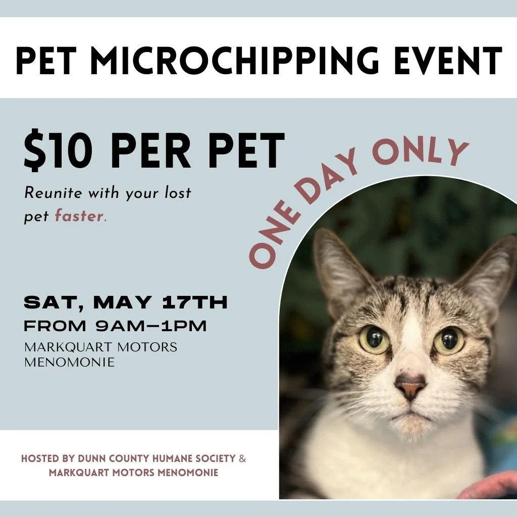 Upcoming Events — Dunn County Humane Society