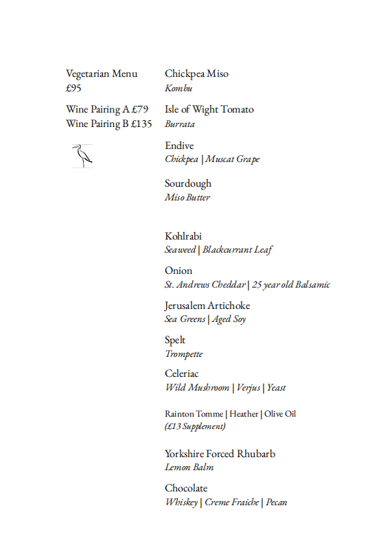Vegetarian + Vegan Menus — Heron