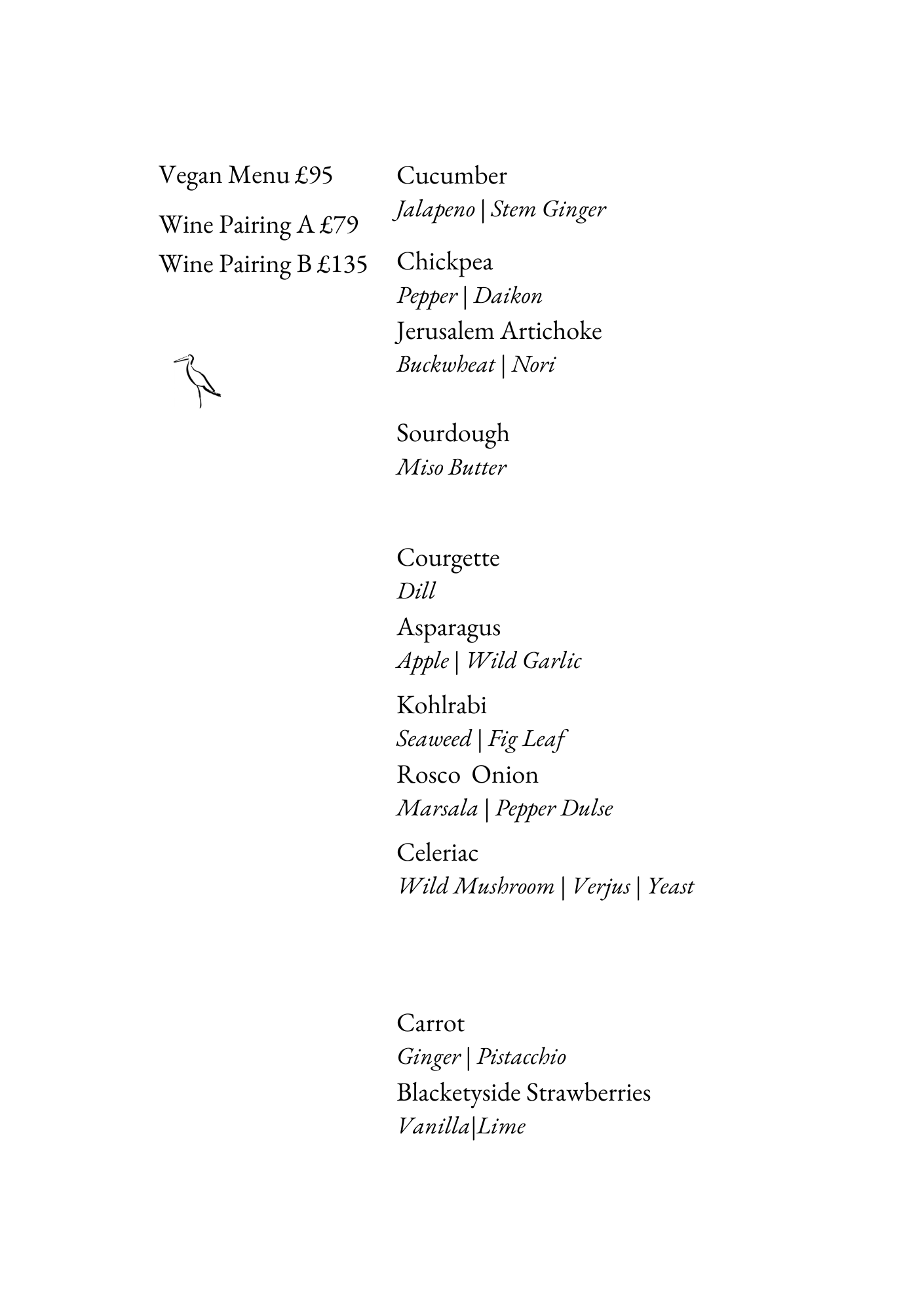 Vegetarian + Vegan Menus — Heron