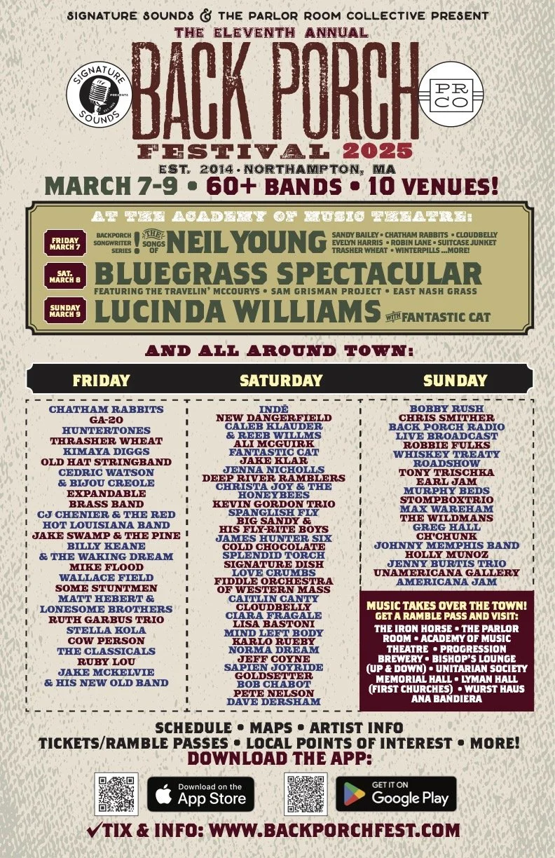 THE 11TH ANNUAL BACK PORCH FESTIVAL MARCH 7-9 — Northampton Arts Council
