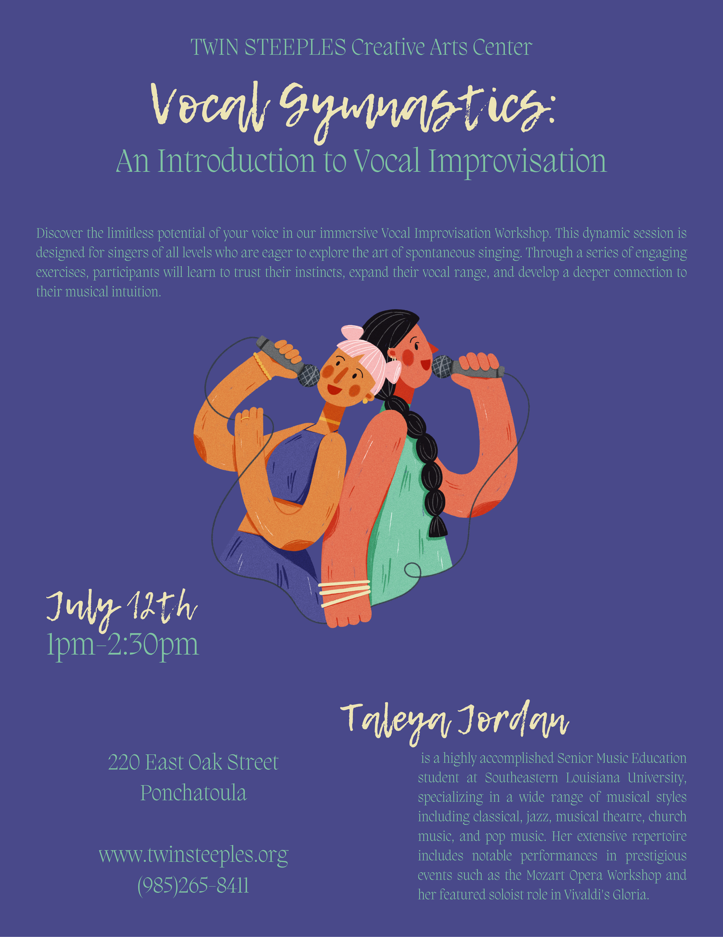 Vocal Gymnastics: An Intro to Vocal Improvisation — Twin Steeples ...