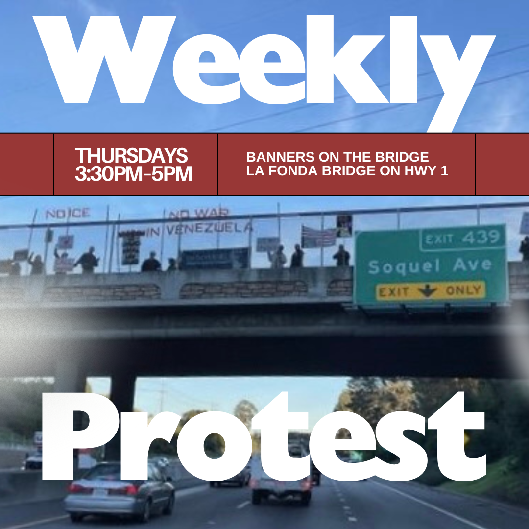 Protest: Banners on the Bridge — Indivisible Santa Cruz County